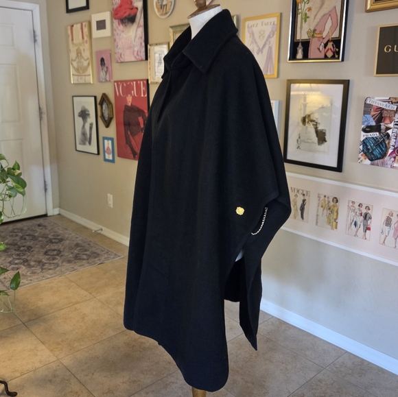 Modena | Jackets & Coats | Modena Black Cape Collared With Gold Button ...
